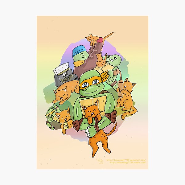 Lámina fotográfica «Tmnt Mikey and klunk» de demonology7789 | Redbubble