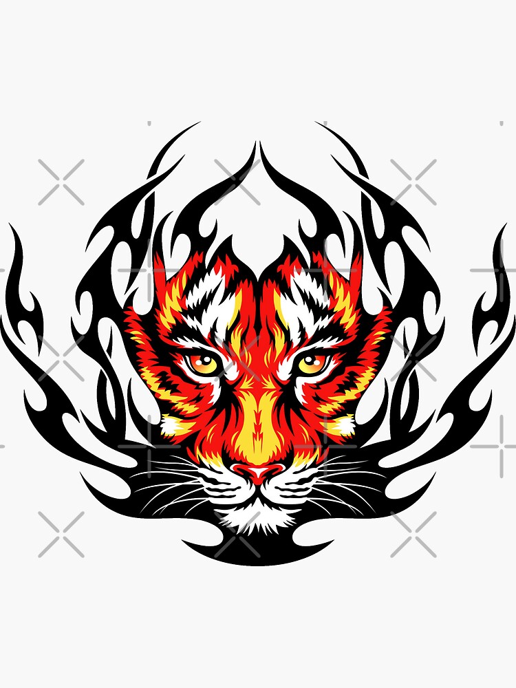 "Tiger Tattoo" Sticker for Sale by svetlana84 | Redbubble