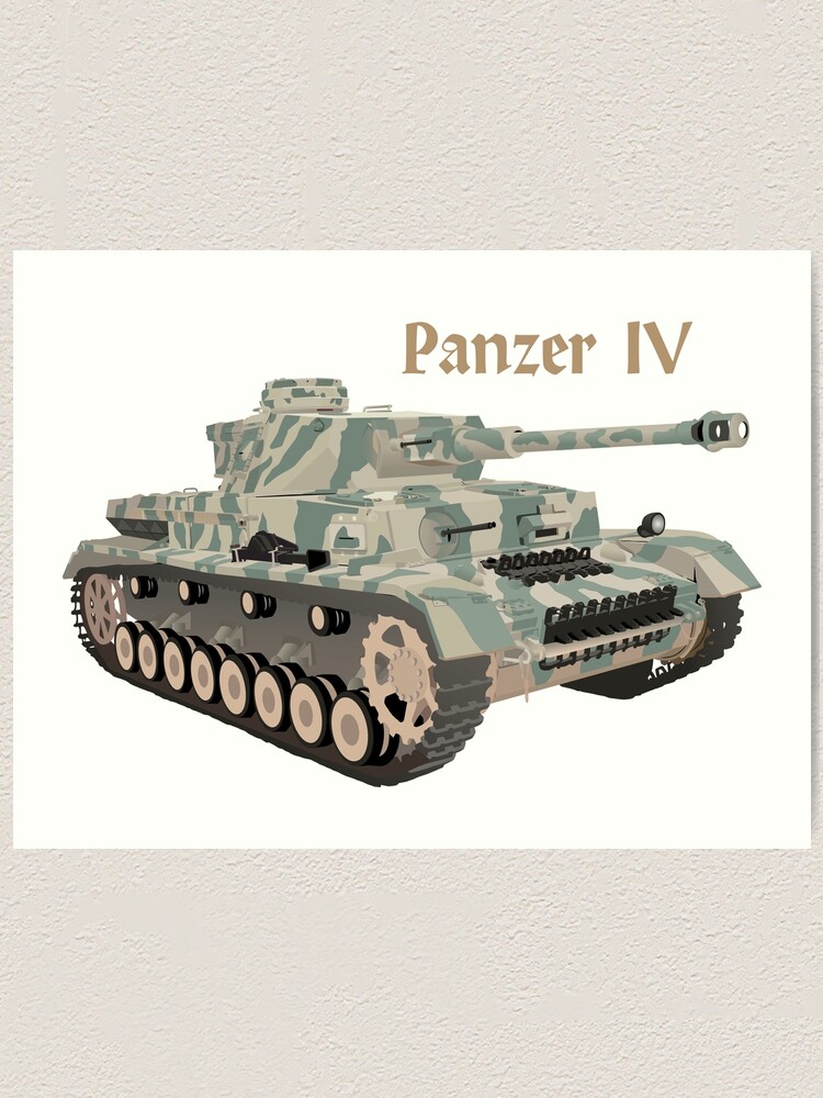 "Panzer IV German WW2 Battle Tank " Art Print for Sale by NorseTech ...
