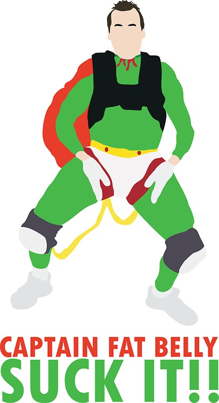 Captain Fat Belly: Stickers | Redbubble