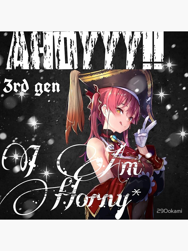 "Hololive 3rd gen marine houshou Ahoy " Art Print for Sale by 29Ookami ...