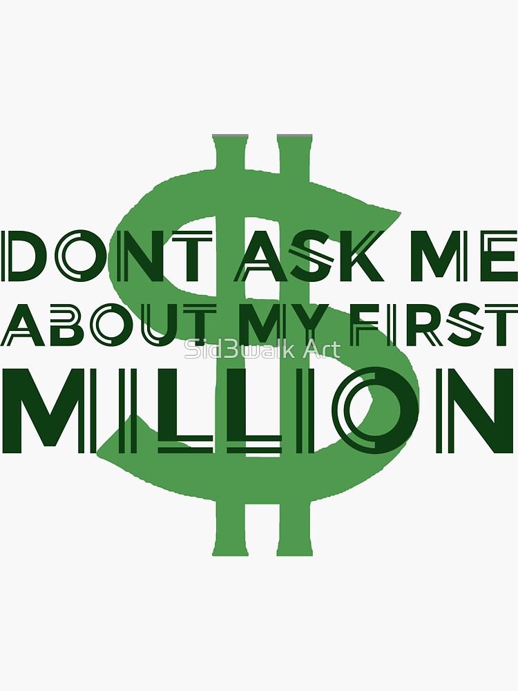 "Money Humour Joke Funny Million Rich Cool Cheesy" Sticker for Sale by ...