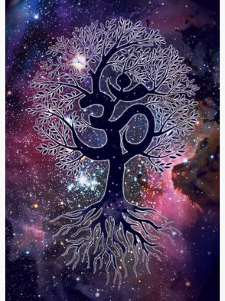 "'OM' tree" Sticker for Sale by Chaitra12 | Redbubble