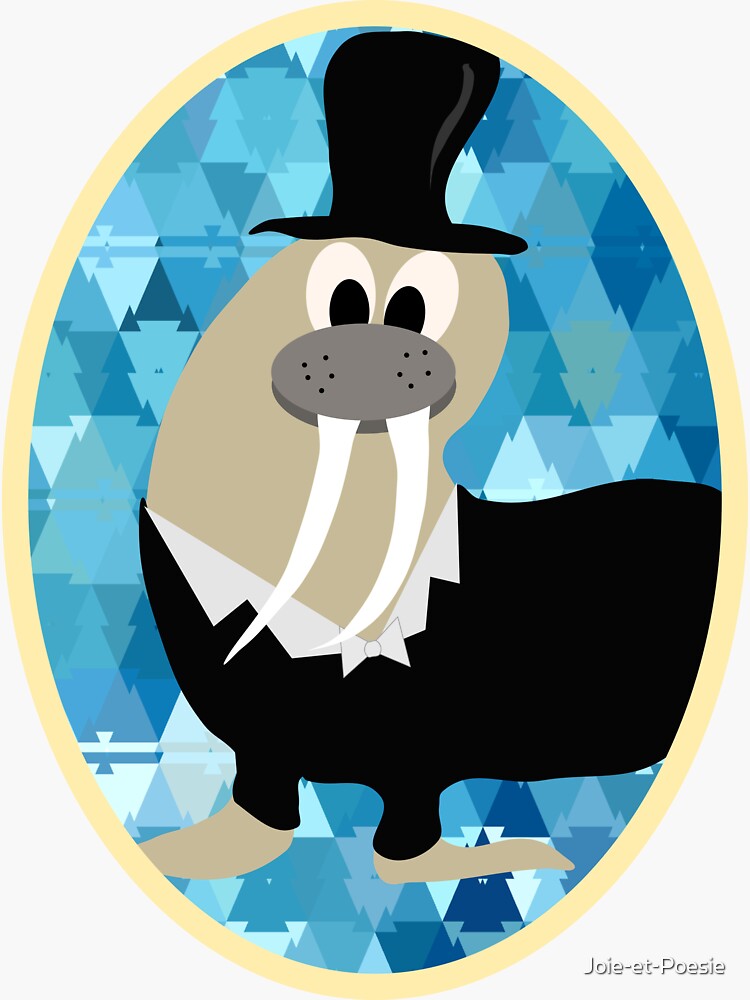 "Sir walrus / mister the walrus" Sticker by Joie-et-Poesie | Redbubble