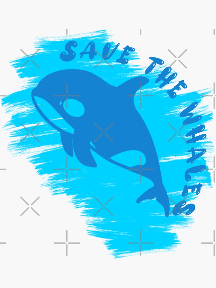 "Save The Whales" Sticker for Sale by Devizzah | Redbubble