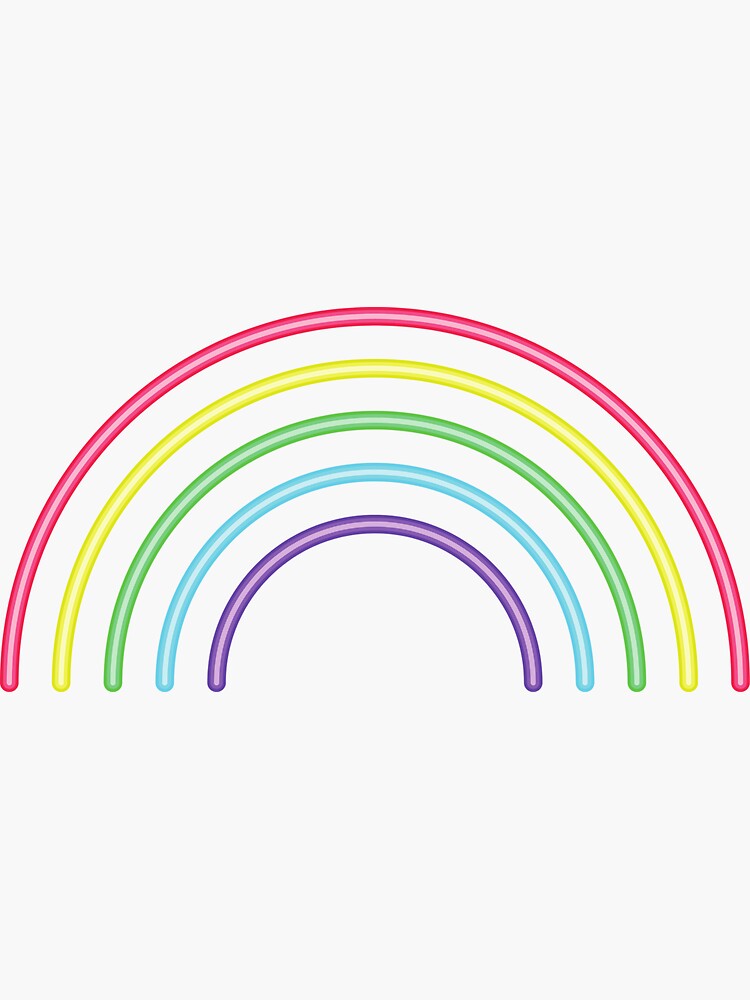 "LGBT Rainbow Neon" Sticker for Sale by Msmelaniedesign | Redbubble