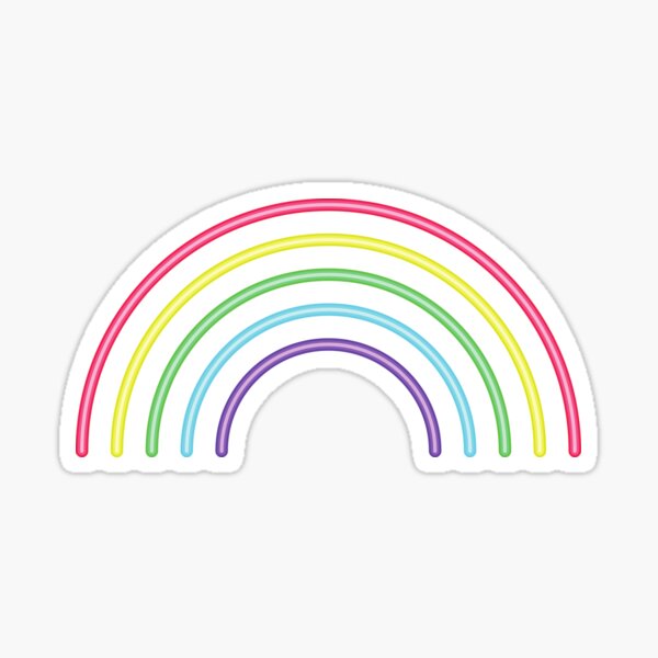 "LGBT Rainbow Neon" Sticker for Sale by Msmelaniedesign | Redbubble