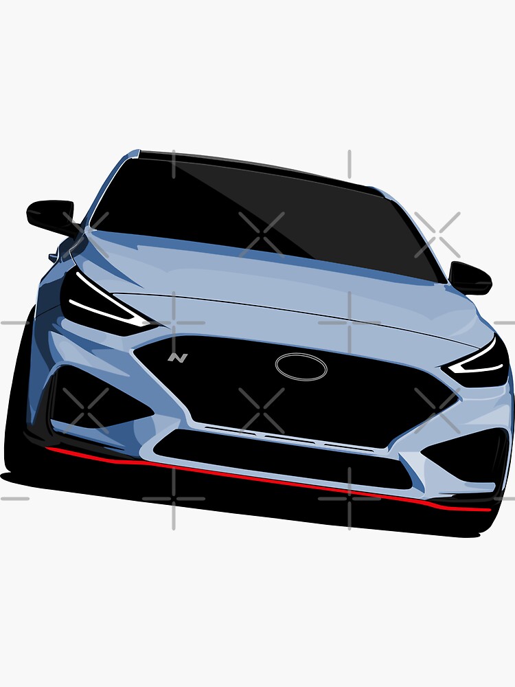 "Hyundai i30 N " Sticker for Sale by AUTO-ILLUSTRATE | Redbubble