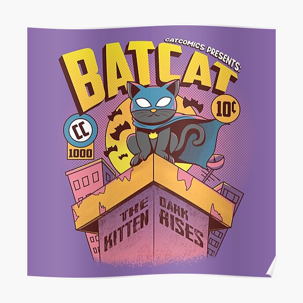 "BatCat" Poster for Sale by jaquemdesign | Redbubble