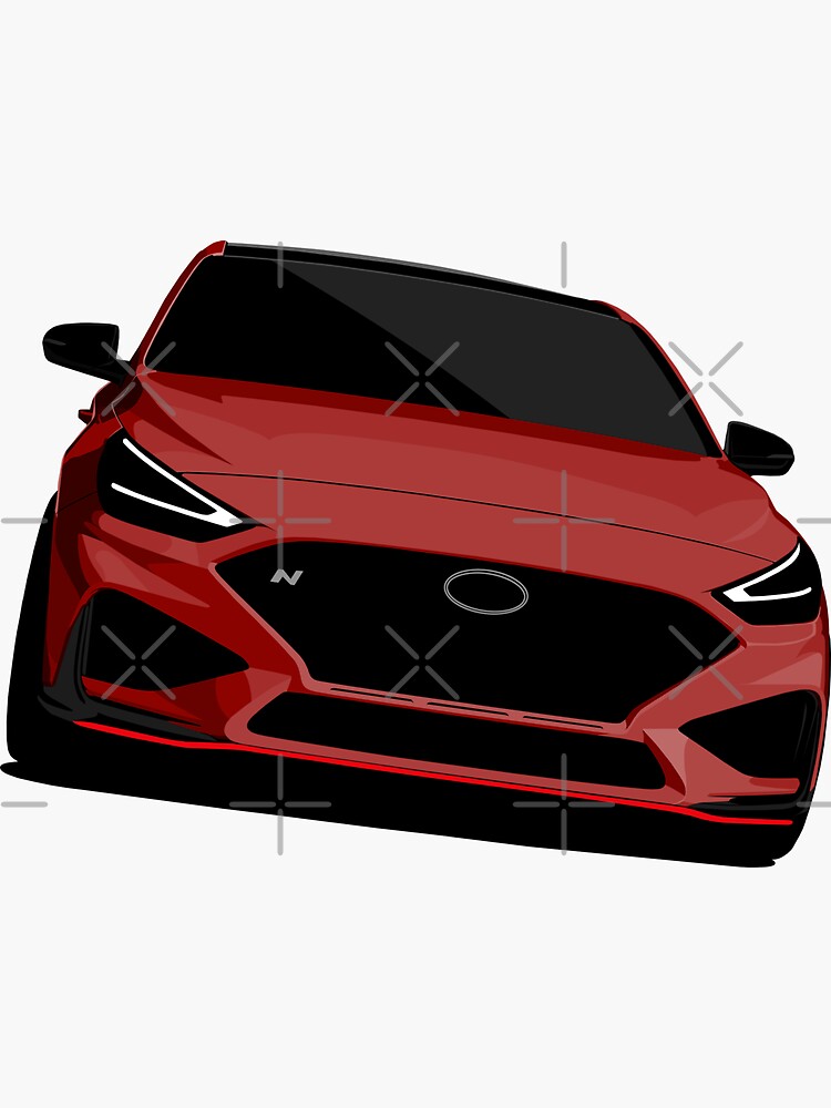 "Hyundai i30 N " Sticker for Sale by AUTO-ILLUSTRATE | Redbubble