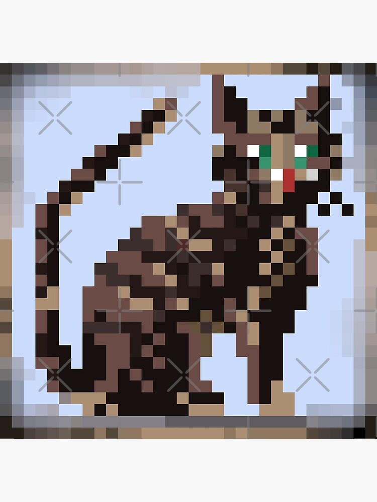 "Pixel Tabby Cat" Poster by maloiko | Redbubble