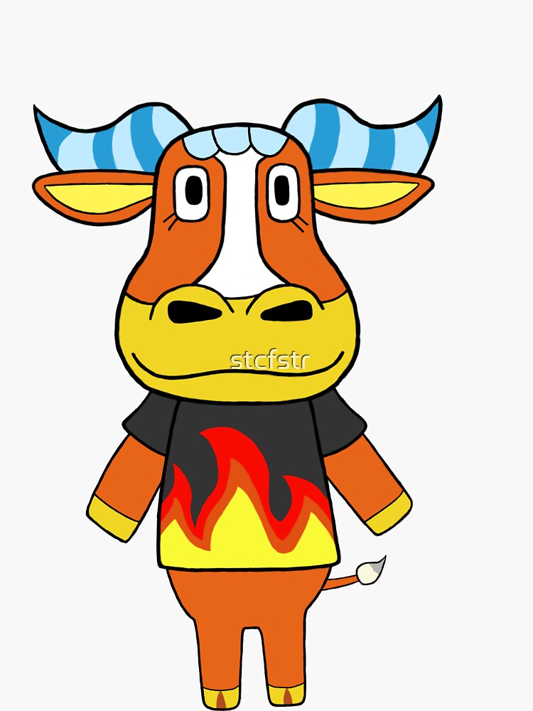 Pegatina «Angus ACNH de cuerpo entero» de stcfstr | Redbubble