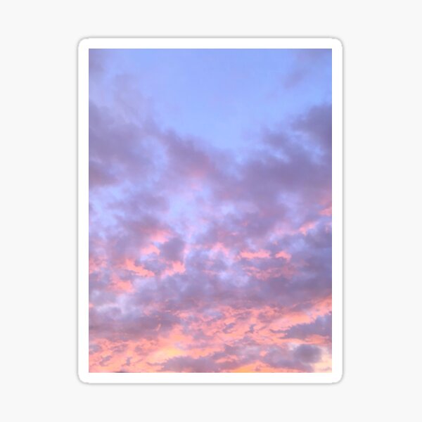 "Pastel Pink and Purple Sunset Clouds" Sticker by Smileysn | Redbubble