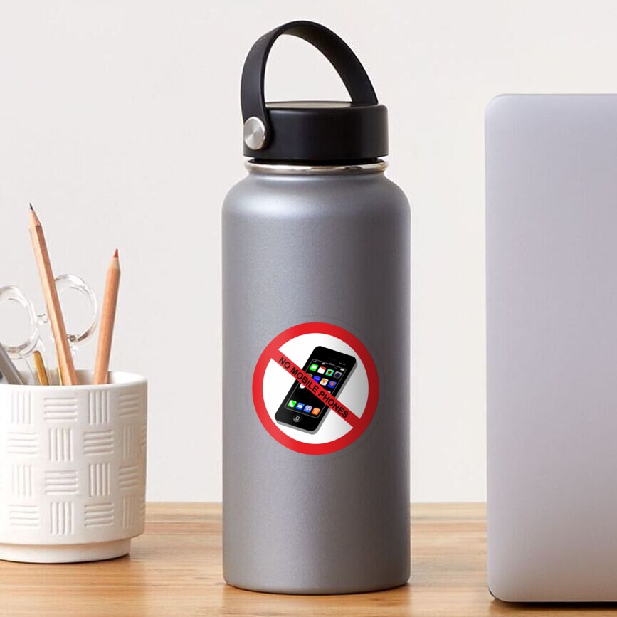 "No Mobile Phones" Sticker for Sale by TheMikis | Redbubble