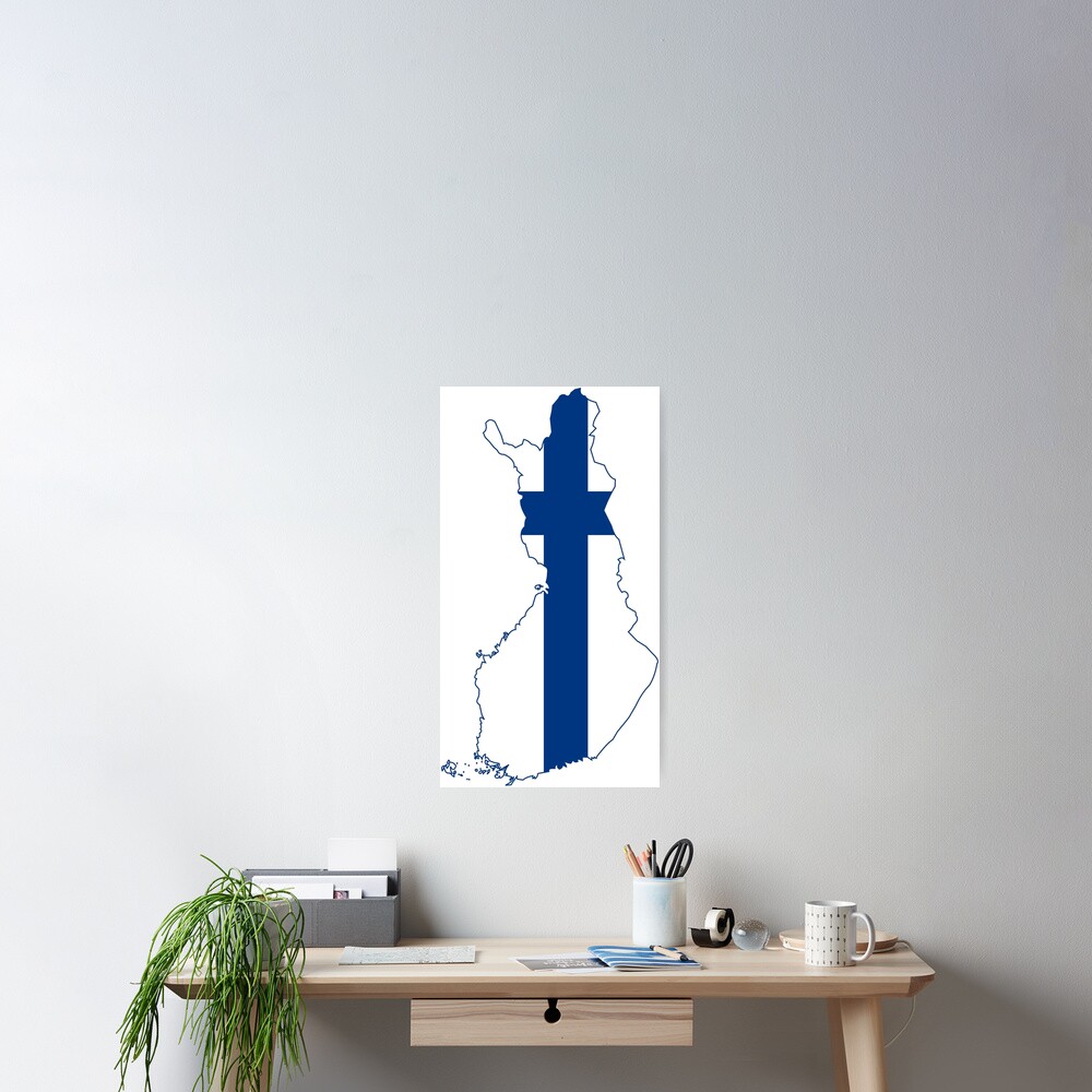 "Flag Map of Finland " Poster by abbeyz71 | Redbubble