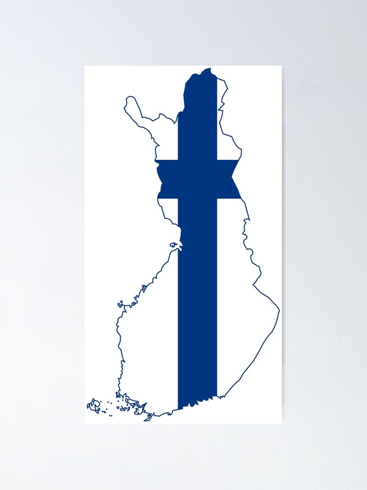 "Flag Map of Finland " Poster by abbeyz71 | Redbubble