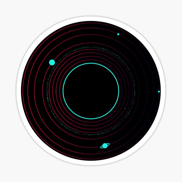 "Planets To Scale - Retro Minimalist Solar System" Sticker for Sale by ...