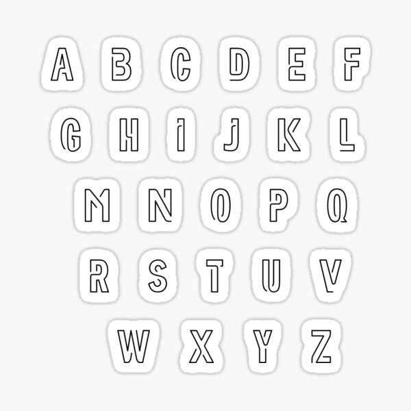 "alphabet letters pack " Sticker for Sale by venus-ian | Redbubble