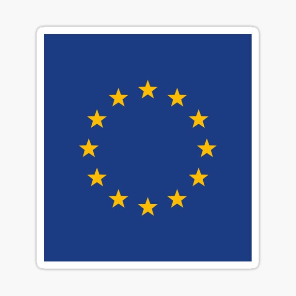 "Europe, European Union, EU, flag, stars, logo" Sticker by boom-art ...