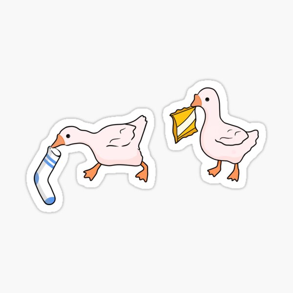 "untitled goose game" Sticker for Sale by Mochiblush | Redbubble