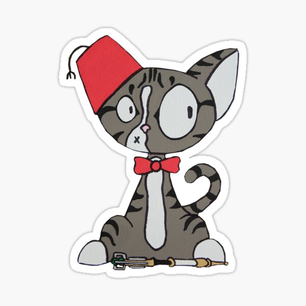 "fez cat" Sticker for Sale by Aartcreations | Redbubble