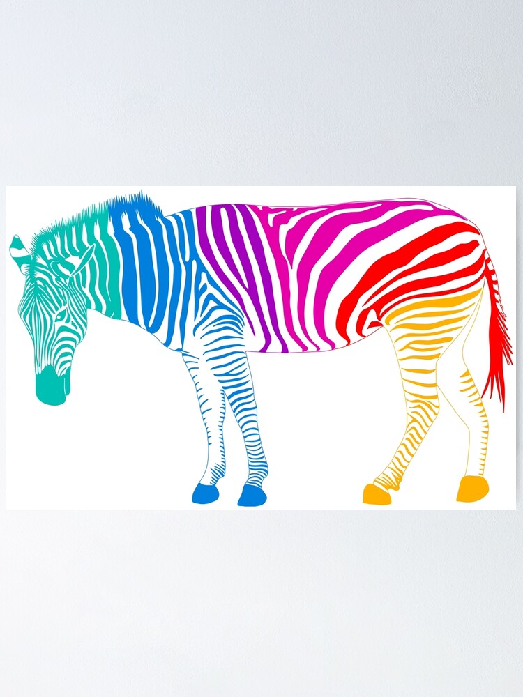 "Zebra colour test" Poster by Gom--s | Redbubble