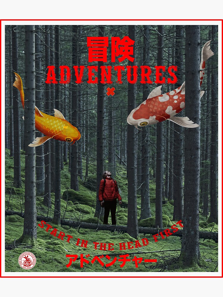 "Adventures start in the Head first" Sticker by notoshirt | Redbubble