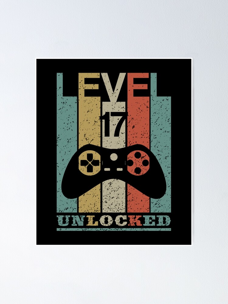 " Level 17 Unlocked, 17th Anniversary Gift, Level 17 Unlocked Console ...