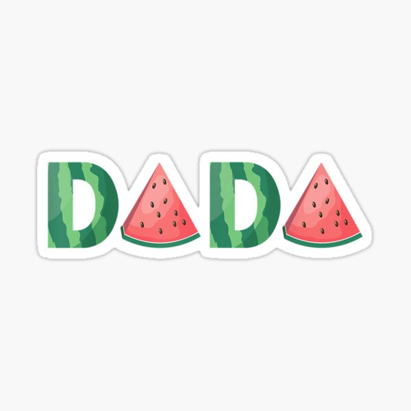 "Dada Watermelon Funny Summer Fruit Gift - Great Father's Day " Sticker ...