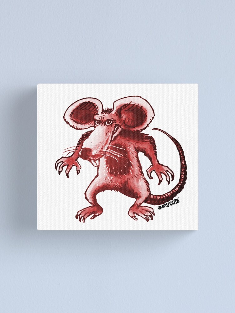 "angry rat cartoon style" Canvas Print by anticute | Redbubble