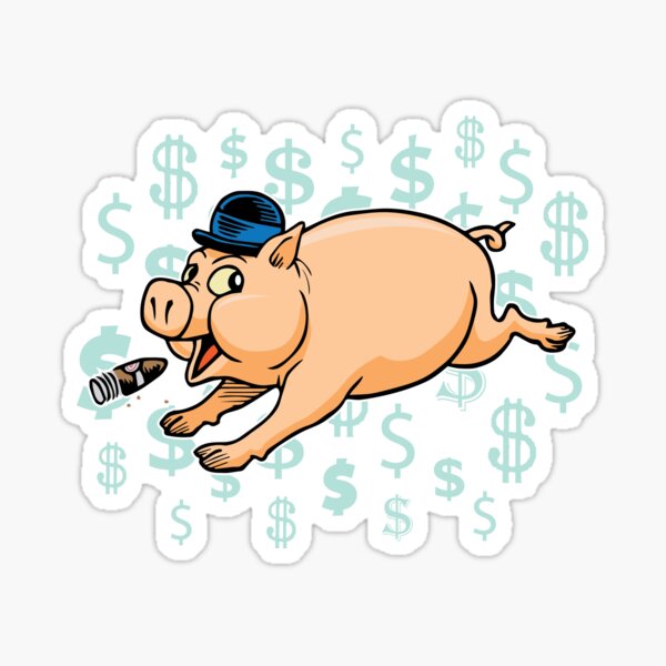 "Capitalistic Pig" Sticker for Sale by Venture-Graphix | Redbubble