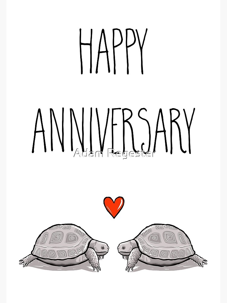 "Tortoise Love Anniversary" Greeting Card for Sale by AdamRegester ...
