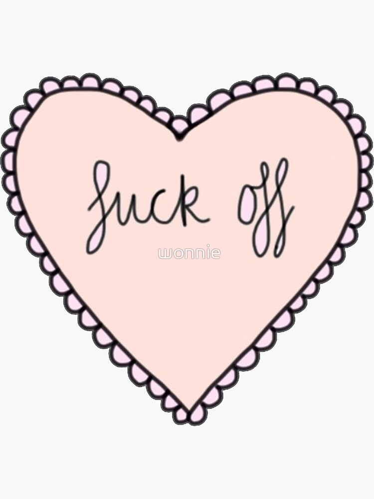"Flip Off Heart" Sticker for Sale by wonnie | Redbubble