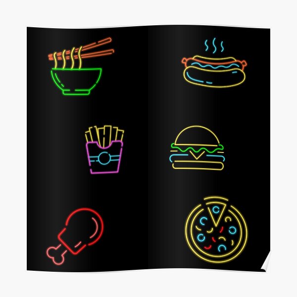 "Glowing food pack" Poster by artworks111 | Redbubble