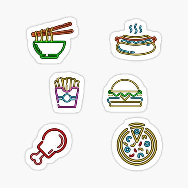"Glowing food pack" Sticker by artworks111 | Redbubble