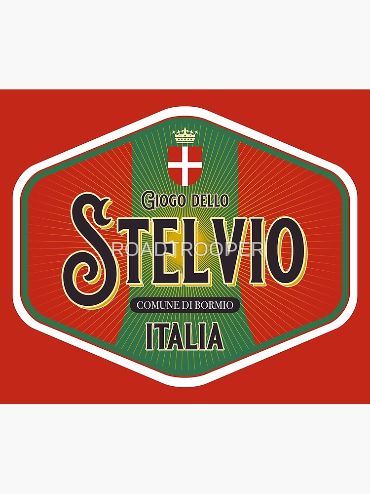 "Stelvio Pass Italia Original RoadTrooper T-Shirt + Sticker Design 2021 ...