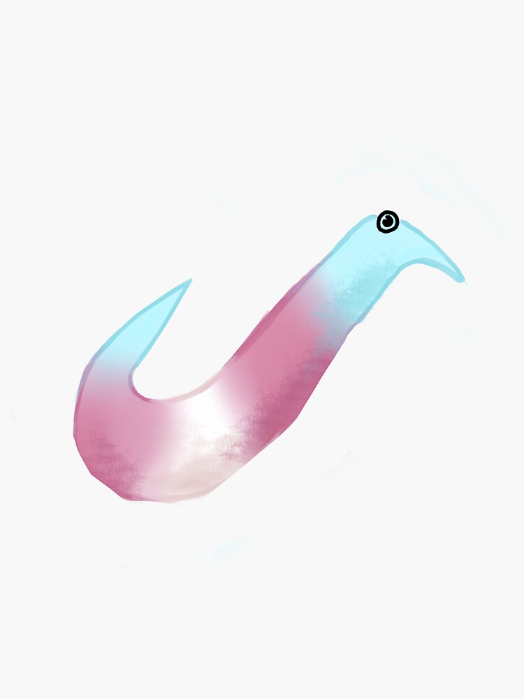 "trans worm" Sticker by SushixArt | Redbubble