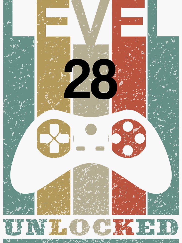 " Level 28 Unlocked, 28th Anniversary Gift, Level 28 Unlocked Console ...