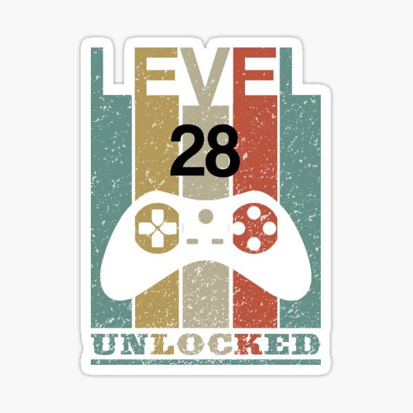 " Level 28 Unlocked, 28th Anniversary Gift, Level 28 Unlocked Console ...