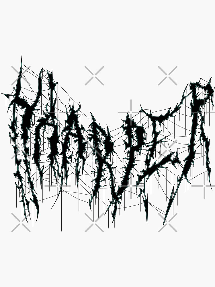 "HAARPER x Black Metal" Sticker by JuicySchinken | Redbubble
