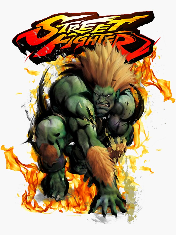 "Electric Powers of Blanka" Sticker for Sale by CarlosBohnenkam | Redbubble