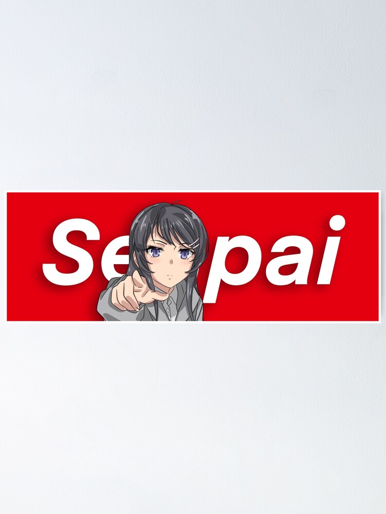 "Bunnygirl Senpai Mai San Senpai" Poster by maxcampbell | Redbubble