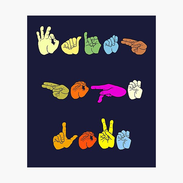 "Faith, Hope, Love in ASL (American Sign Language)" Photographic Print ...