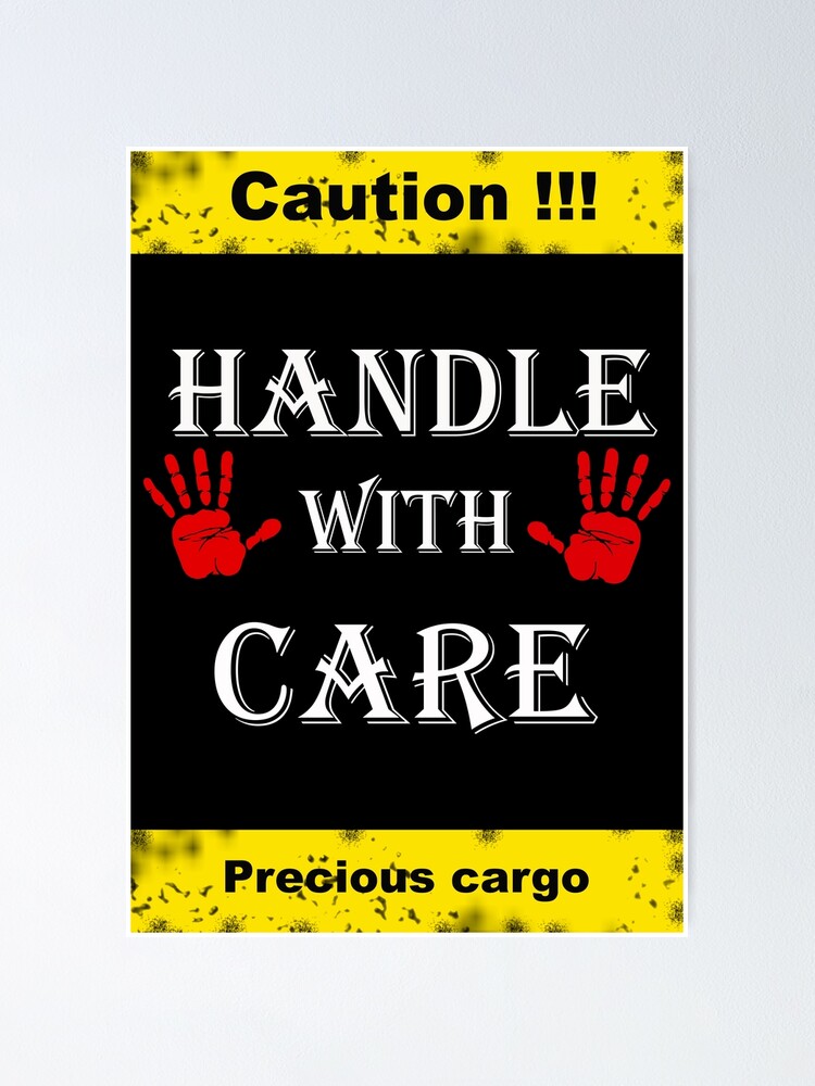 "Handle with care graphic" Poster by Dizainar | Redbubble