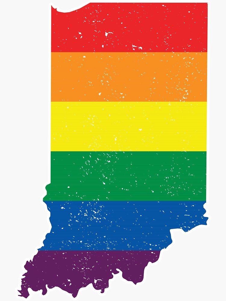 "Indiana Gay Pride Flag" Sticker for Sale by UBUCO | Redbubble