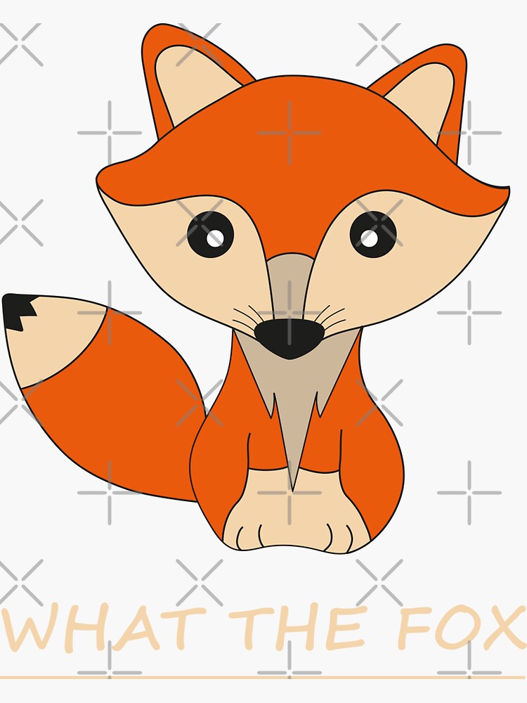 "What the fox" Sticker for Sale by kahunaclothing | Redbubble