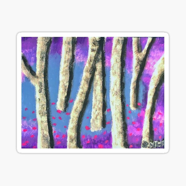 "Aspen Tree Painting" Sticker by TheatreKid-6 | Redbubble