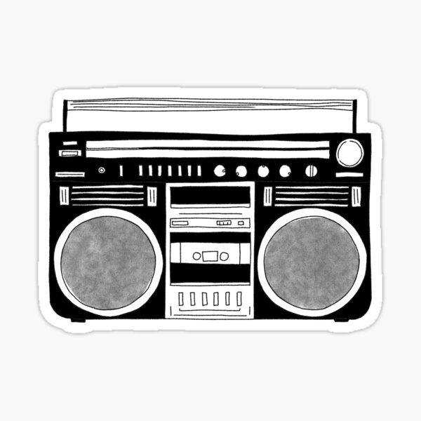 "Boom Box" Sticker for Sale by maggie-jm | Redbubble