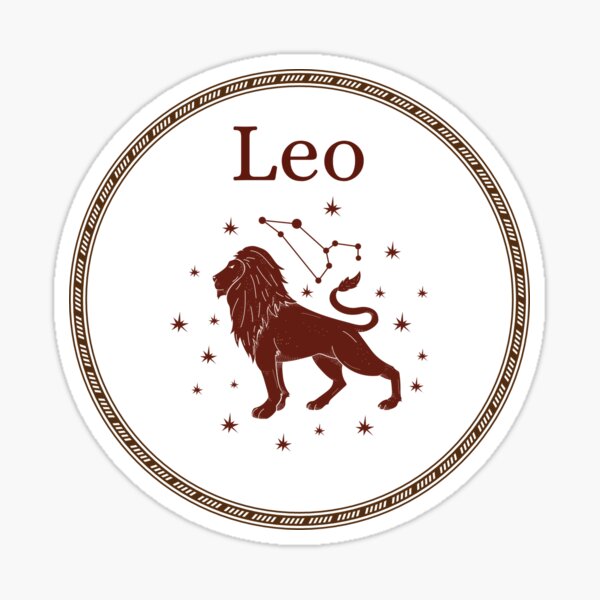 "Leo Zodiac Sign" Sticker by MerchByNomad | Redbubble