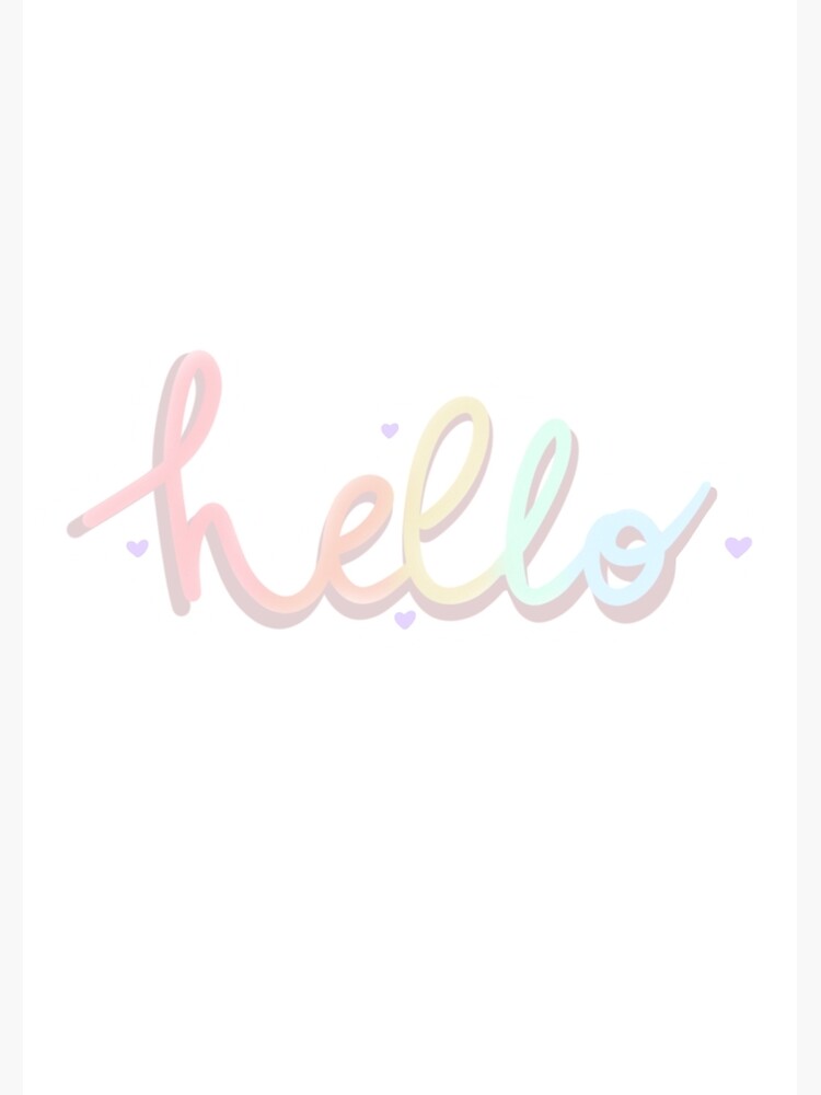 "hello rainbow" Poster for Sale by granatojess | Redbubble